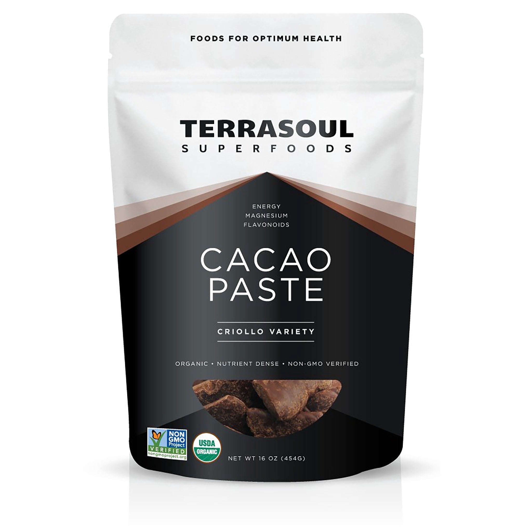 Terrasoul Superfoods Organic Raw Cacao Paste, 1 Lb - Pure and Rich Dark ...