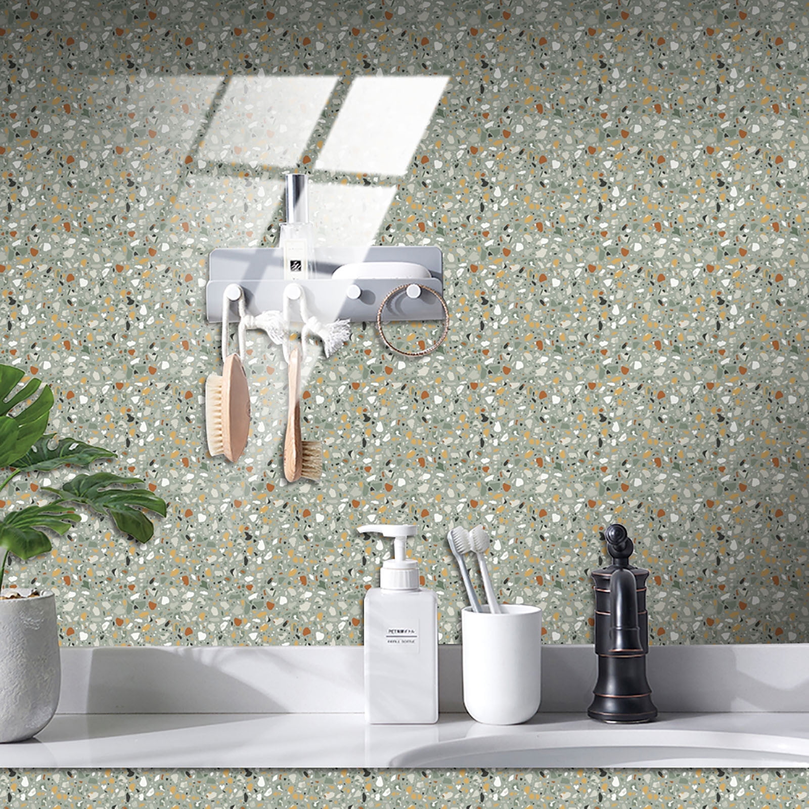 Terrazzo Crystal Tile Wall Stickers 15X 15 Cm,Crystal Tile Stickers ...