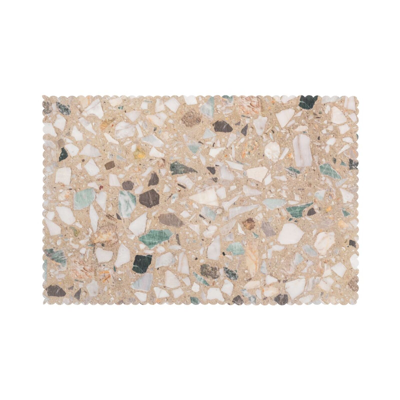 Terrazzo Natural Stone Placemats for Dining Table Set of 6 Washable ...