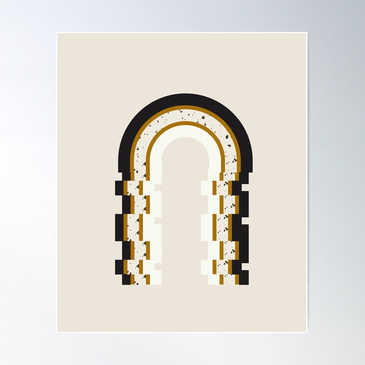 Terrazzo - Warm Colors Poster Wall Art, Modern Wall Decor For Living ...