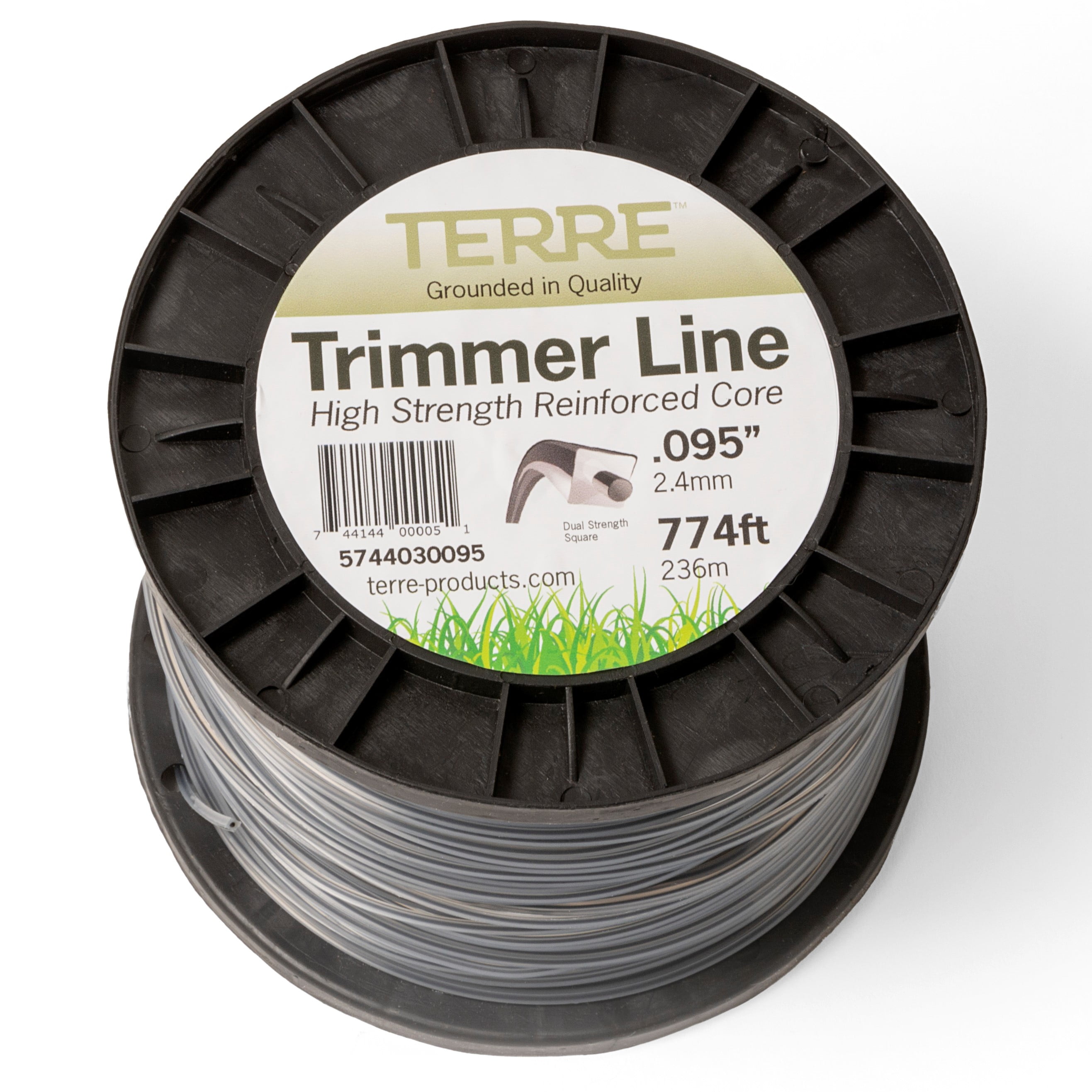 Terre Products Commercial Grade 095 Trimmer Line Square, 3 lb. Dual ...
