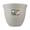 Terrence 19" Wide round Resin Planter Cement Color - Walmart.com
