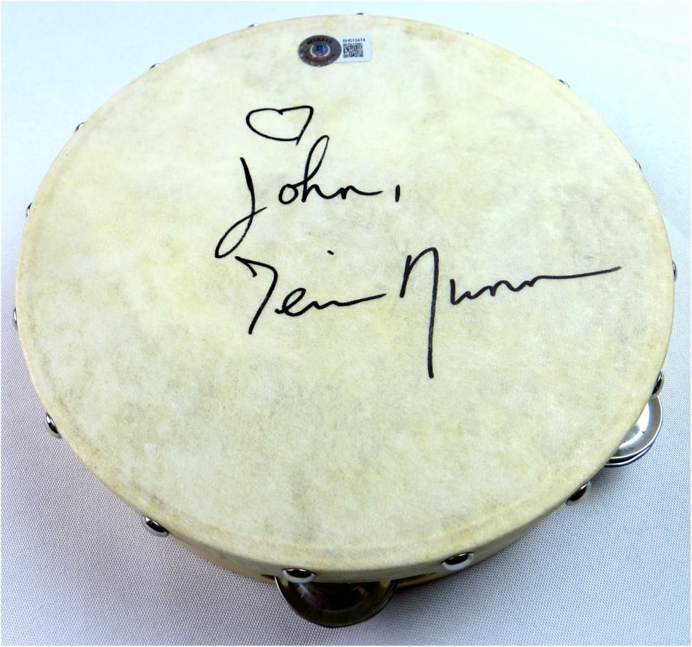 Terri Nunn Signed Autographed Tambourine Berlin Singer to John BAS ...