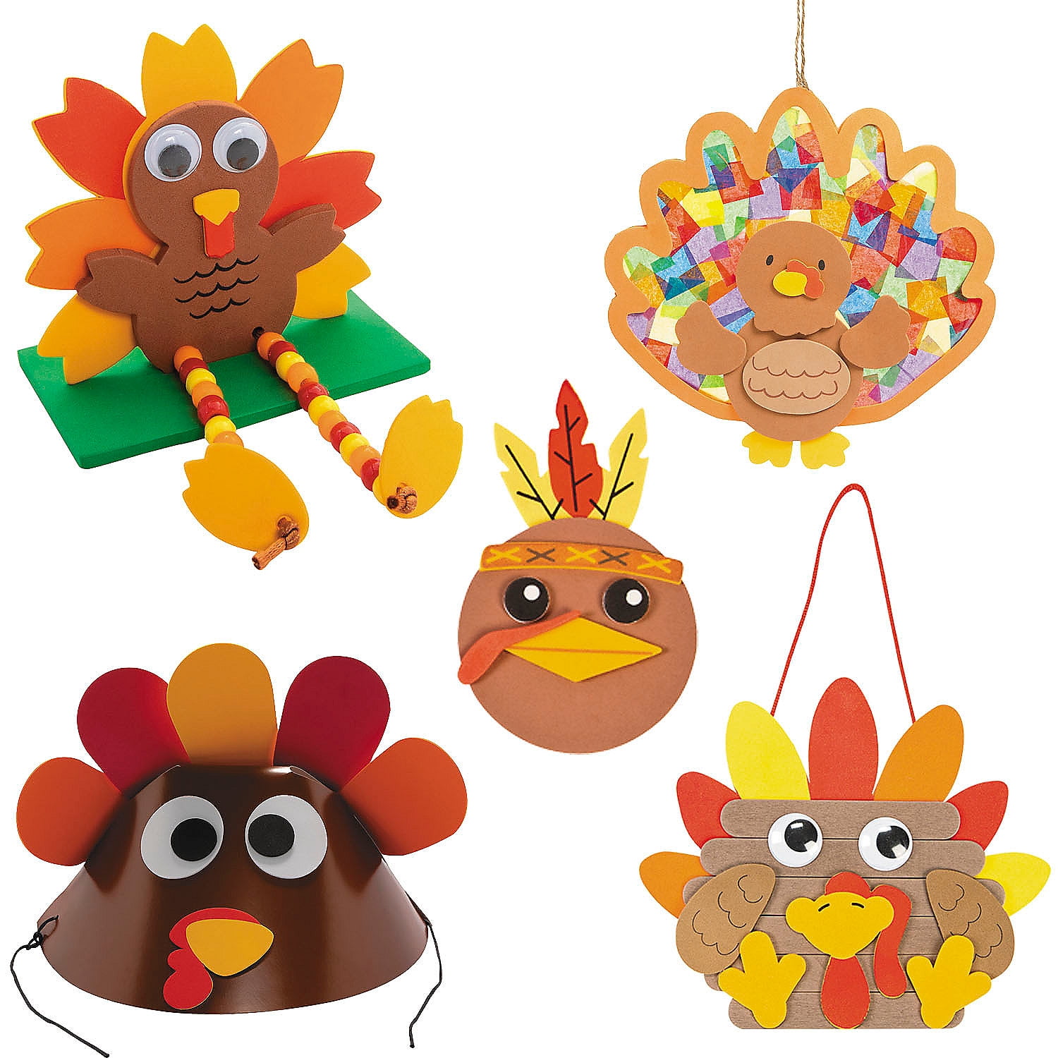 Terrific Turkey Craft Kit Assortment - Bulk 60 Pc - Walmart.com