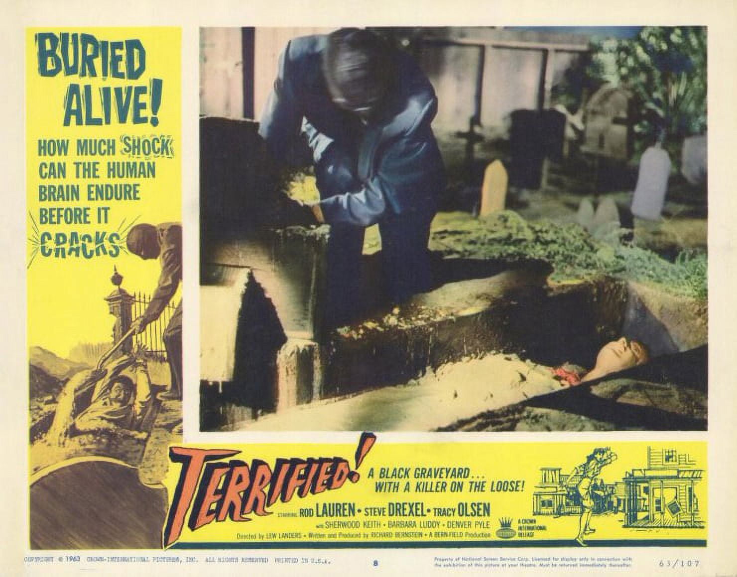 Terrified - movie POSTER (Style A) (11" x 14") (1963) - Walmart.com