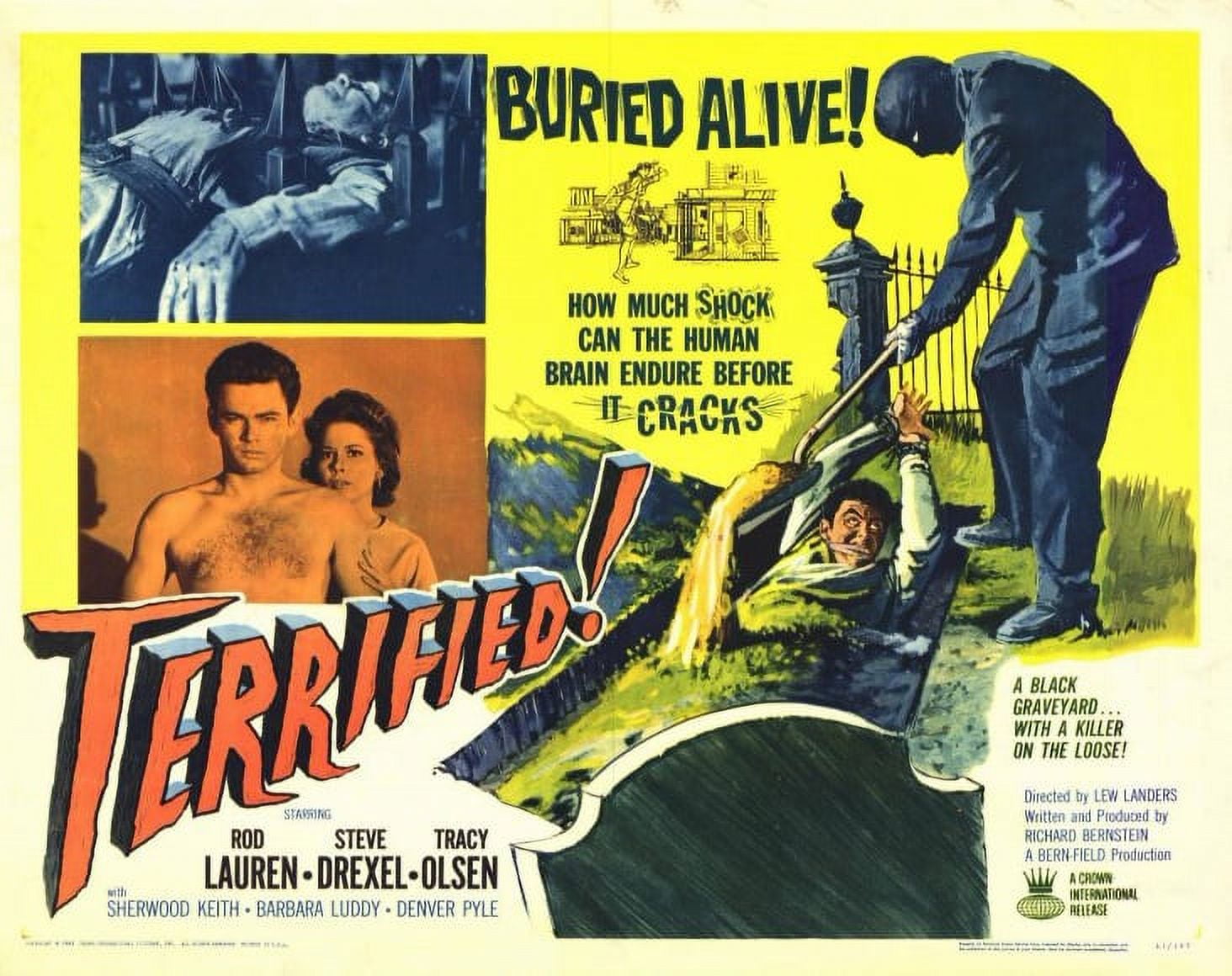Terrified - movie POSTER (Style D) (11" x 14") (1963) - Walmart.com