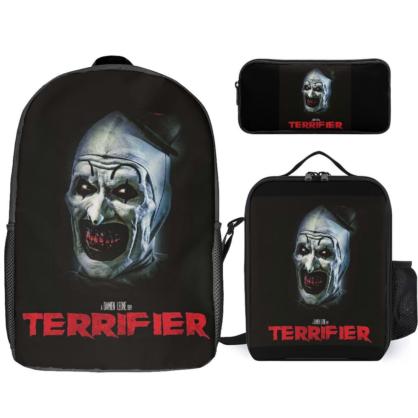 Terrifier 2 Backpack 3 Piece Set Laptop Work Backpack Lunch Bag Pencil ...