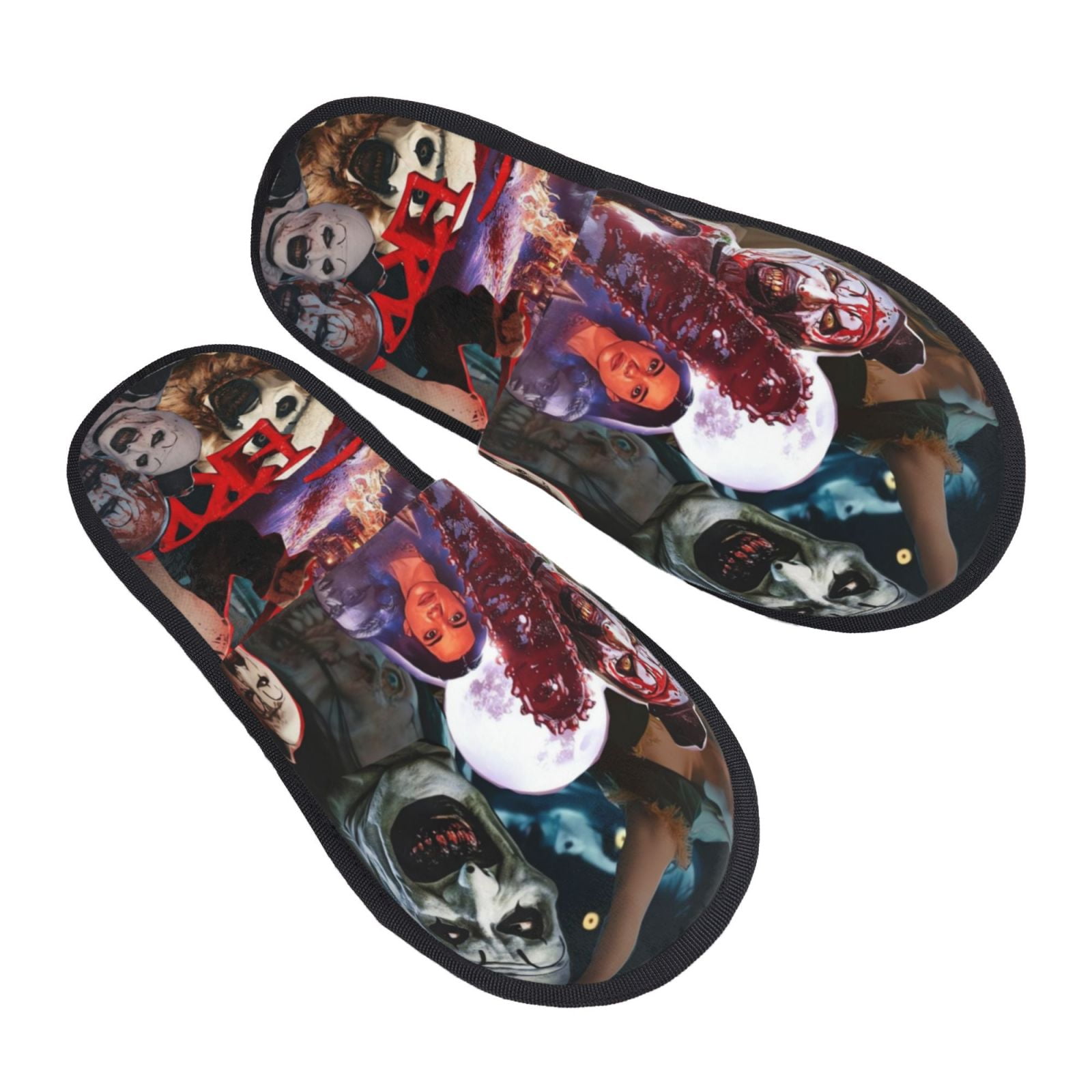 Terrifier 2 Furry Slippers For Men Women Fuzzy House Slippers Winter ...