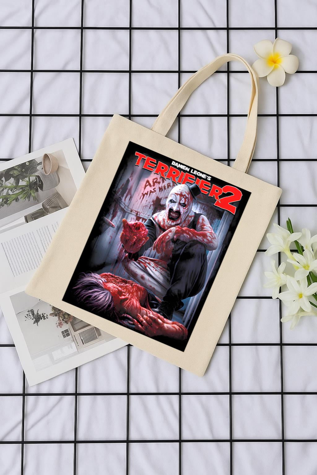 Terrifier 2 Heart Stopper Halloween Horror Nights Tote Bag Gift Full S ...