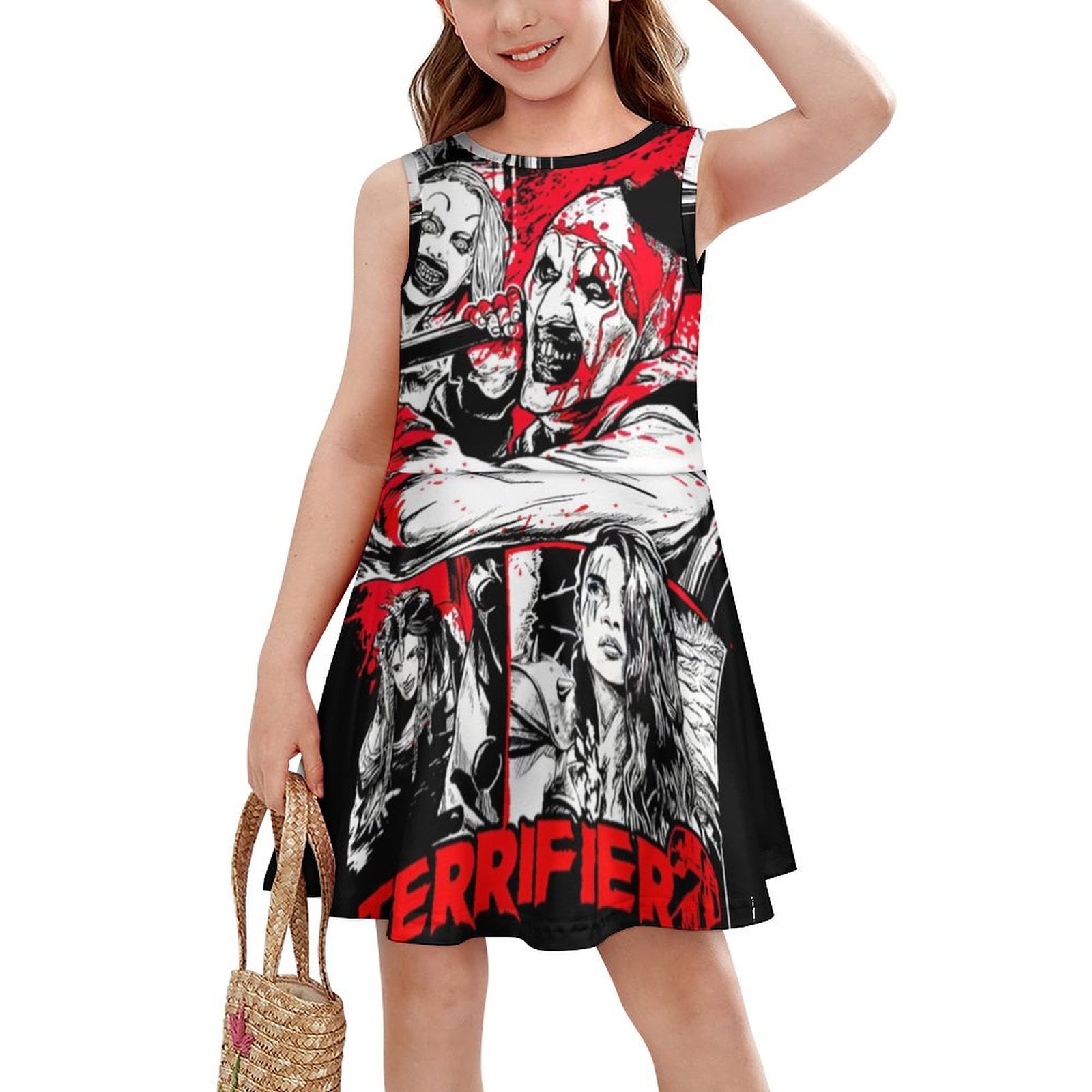 Terrifier 2 Horror Girls Dress Fashion 3D Printed Classical Kid's ...
