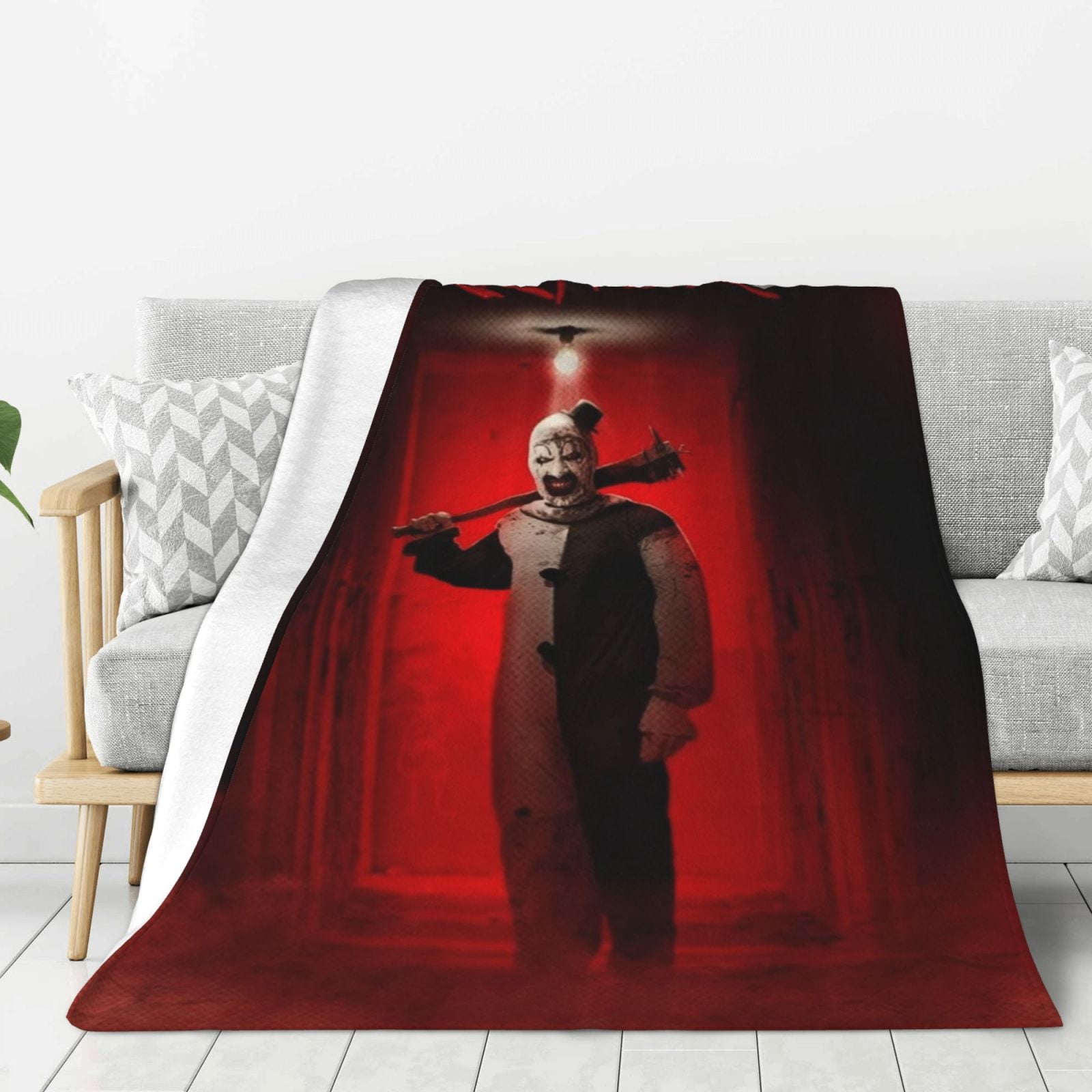Terrifier 2 Movie Poster Blanket Cozy Soft Fleece Flannel Bed Blanket ...