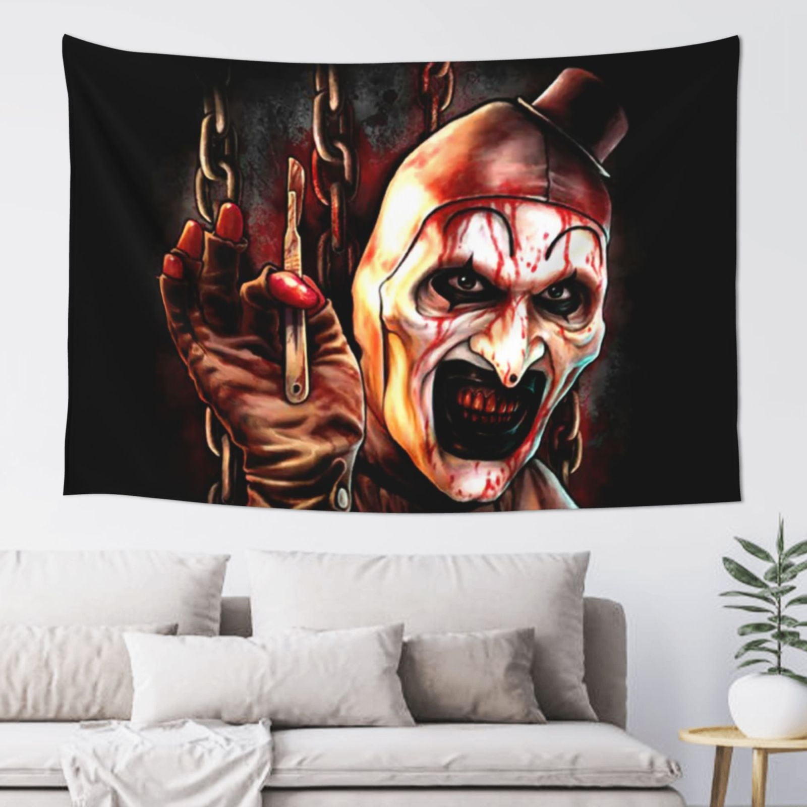 Terrifier 2 Tapestry Wave Wall Hanging Home Decoration Wall Blanket ...