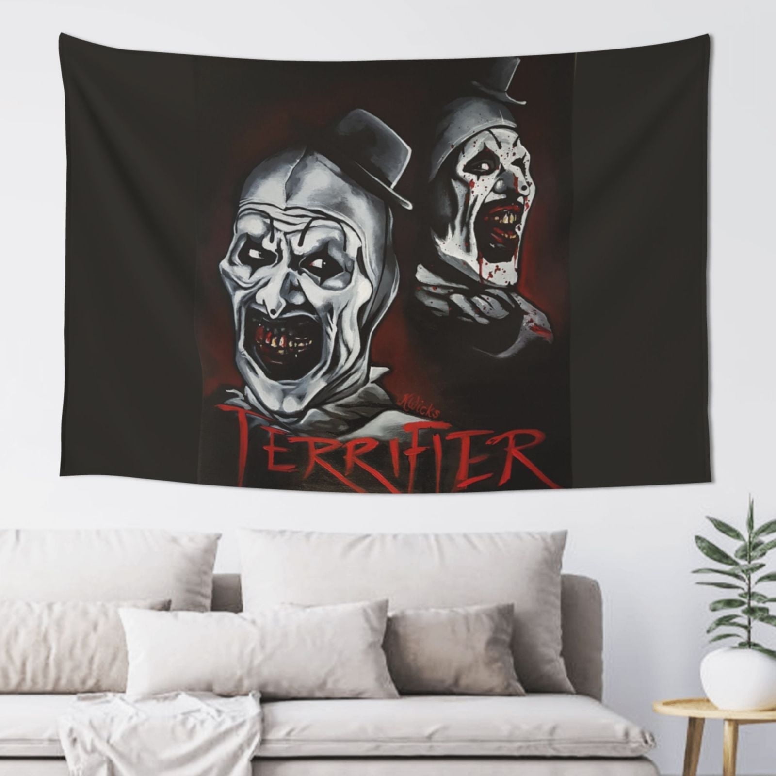 Terrifier 2 Tapestry Wave Wall Hanging Home Decoration Wall Blanket ...