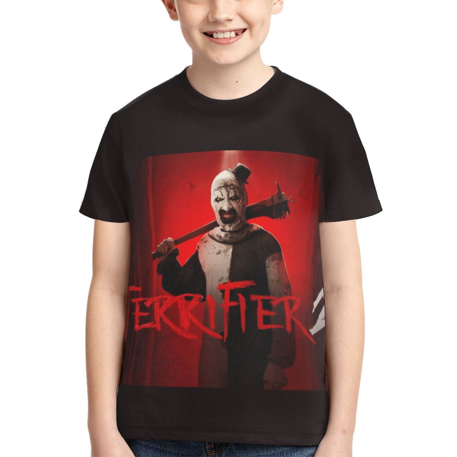 Terrifier 2 Teens Boys Girls Shirt Graphic T-Shirt Crew-Neck Short ...