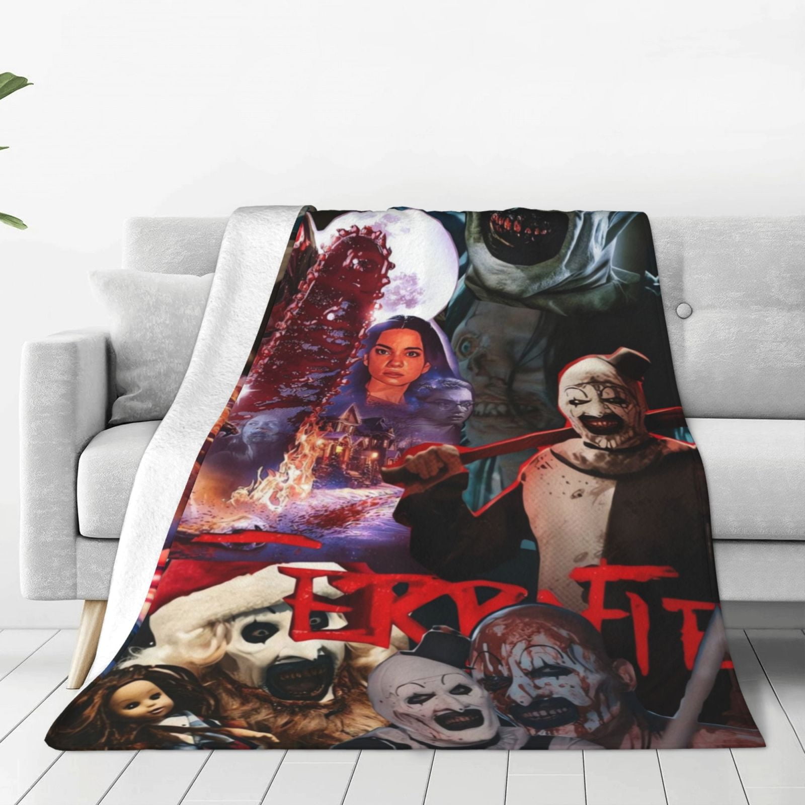 Terrifier 2 Throw Blanket Couch Bed Sofa Soft Lightweight Warm Cozy ...