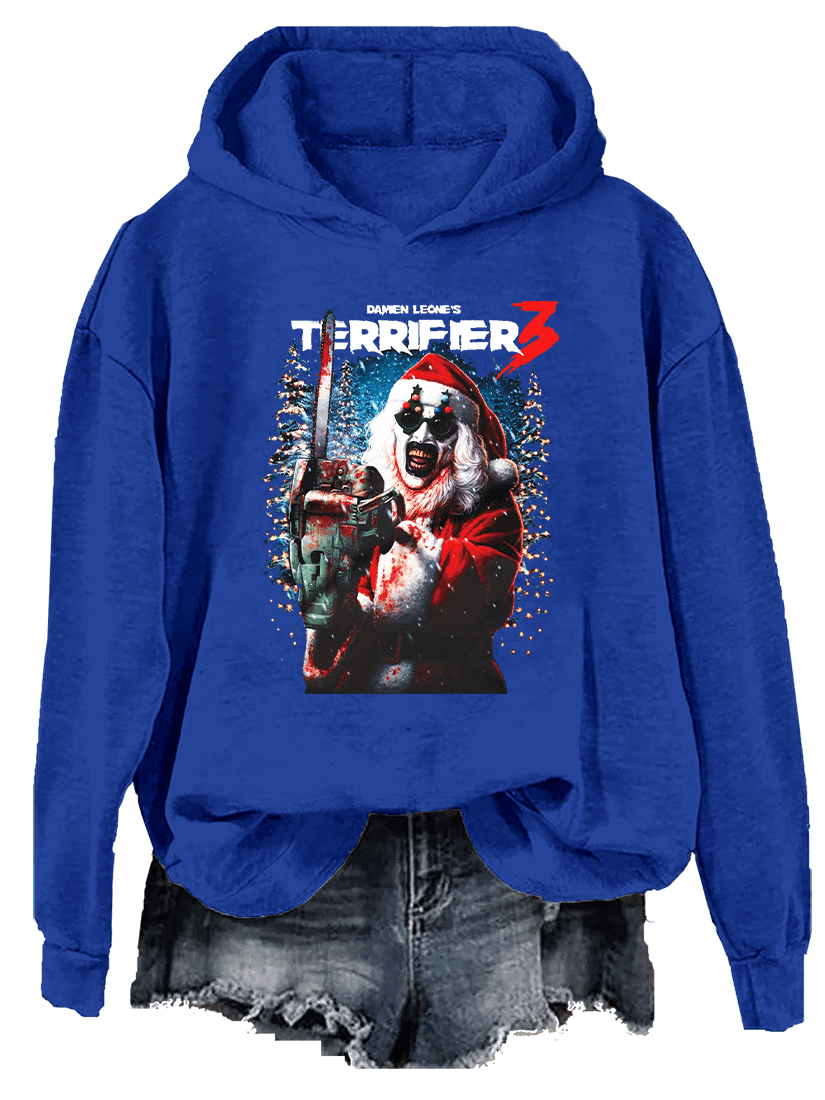 Terrifier 3 Heads Will Roll Hoodie, Terrifier Cover Clown Hoodie ...