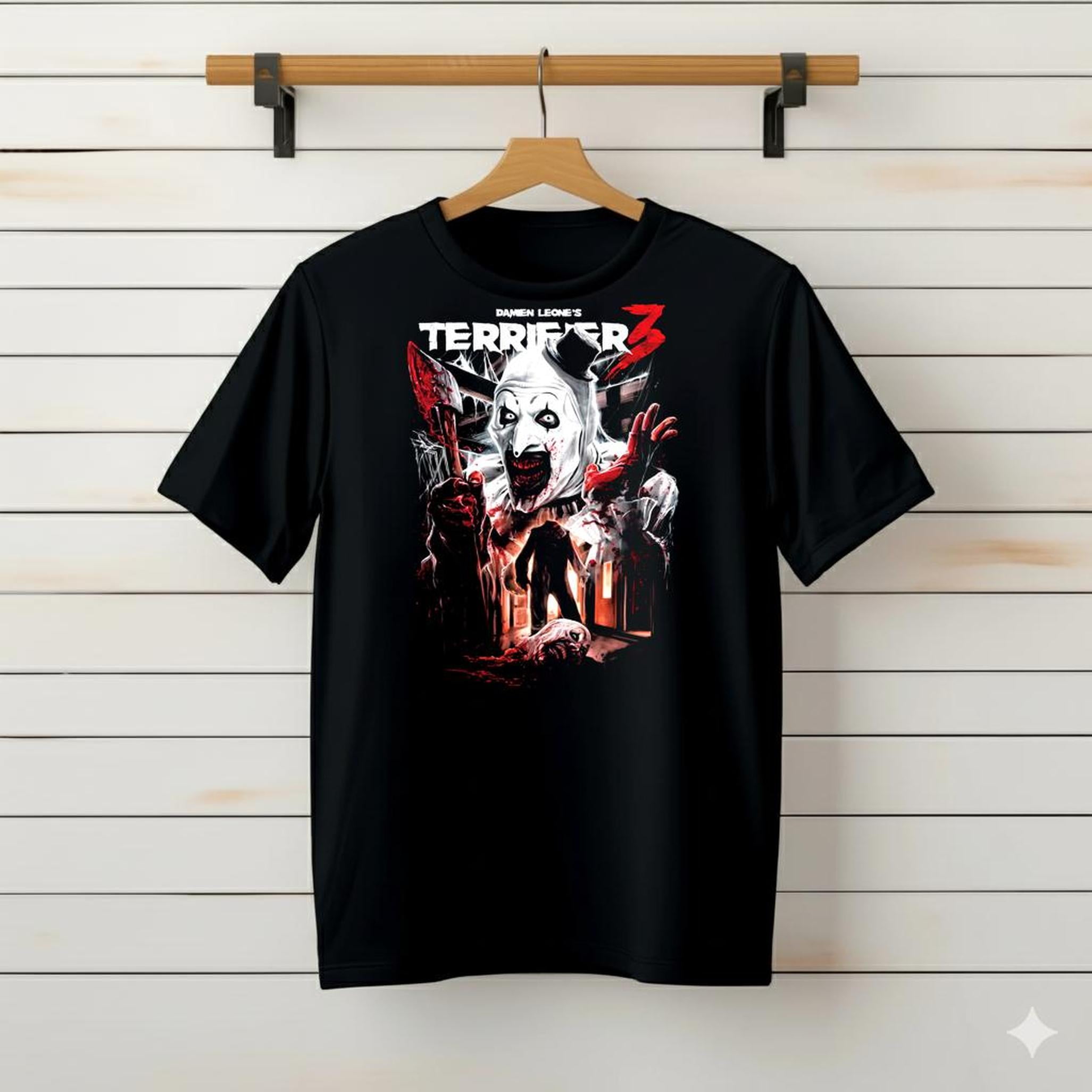 Terrifier 3 Heads Will Roll T-Shirt, Terrifier Cover Clown###TeaBagTeaHouse, Unsiex Shirt ...