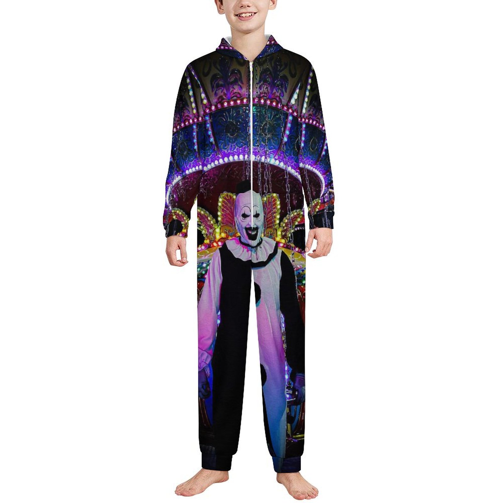 Terrifier 3 Kids Pajamas One Piece Hooded Union Suit Onesie PJs ...