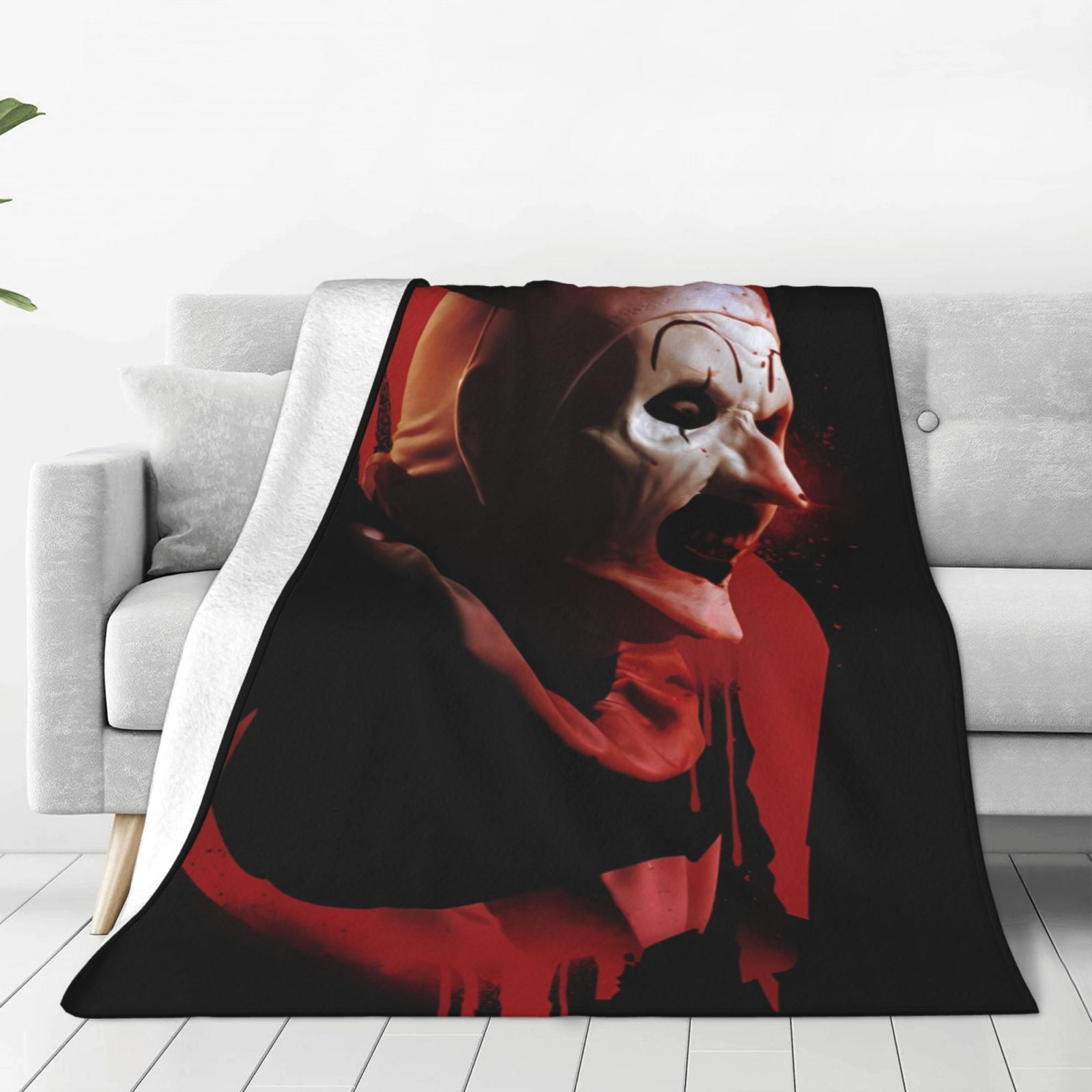 Terrifier 3 Throw Blanket Couch Bed Sofa Soft Lightweight Warm Cozy ...