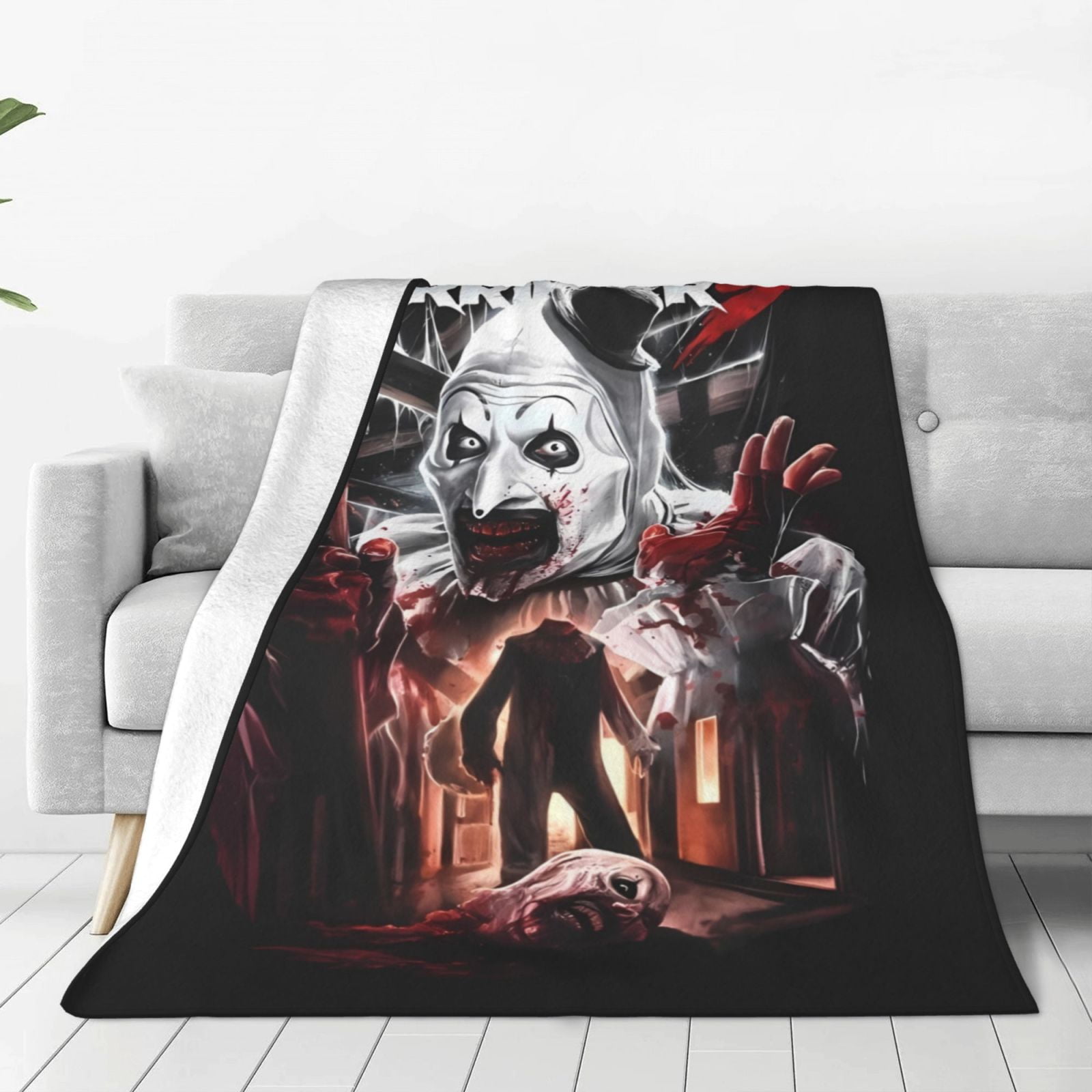 Terrifier 3 Throw Blanket Couch Bed Sofa Soft Lightweight Warm Cozy ...