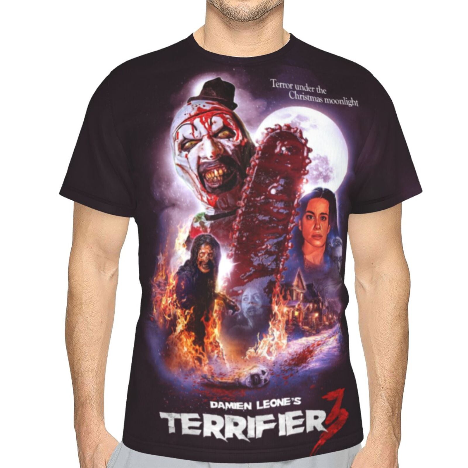 Terrifier 3 Unisex 3d Pattern Printed Short Sleeve T-Shirts Casual Graphics Tees For Men Women ...
