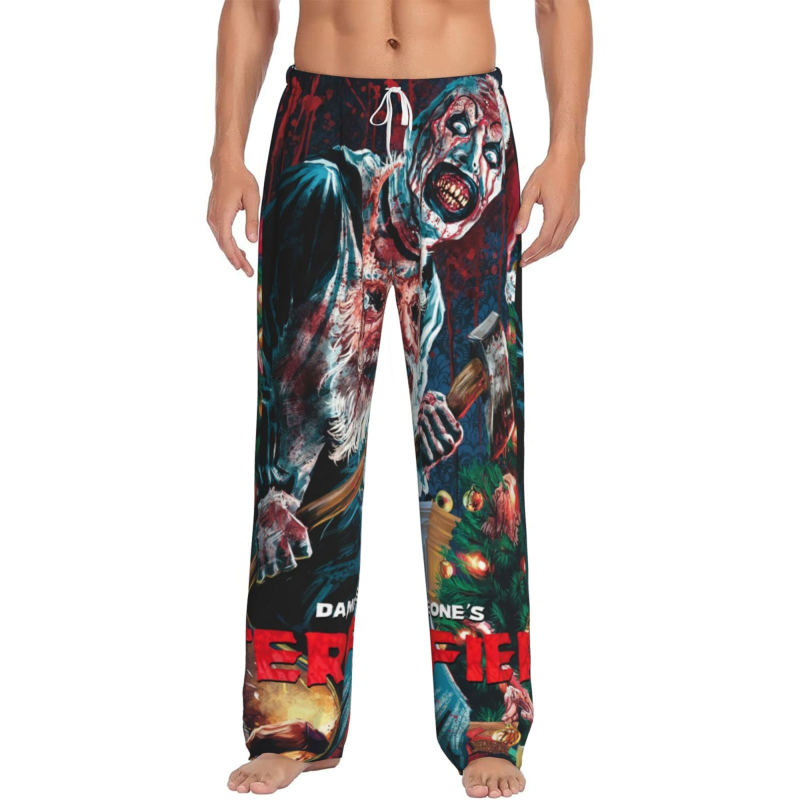Terrifier Anime Cartoon All-Over Print Men'S Black Pajama Pants ...