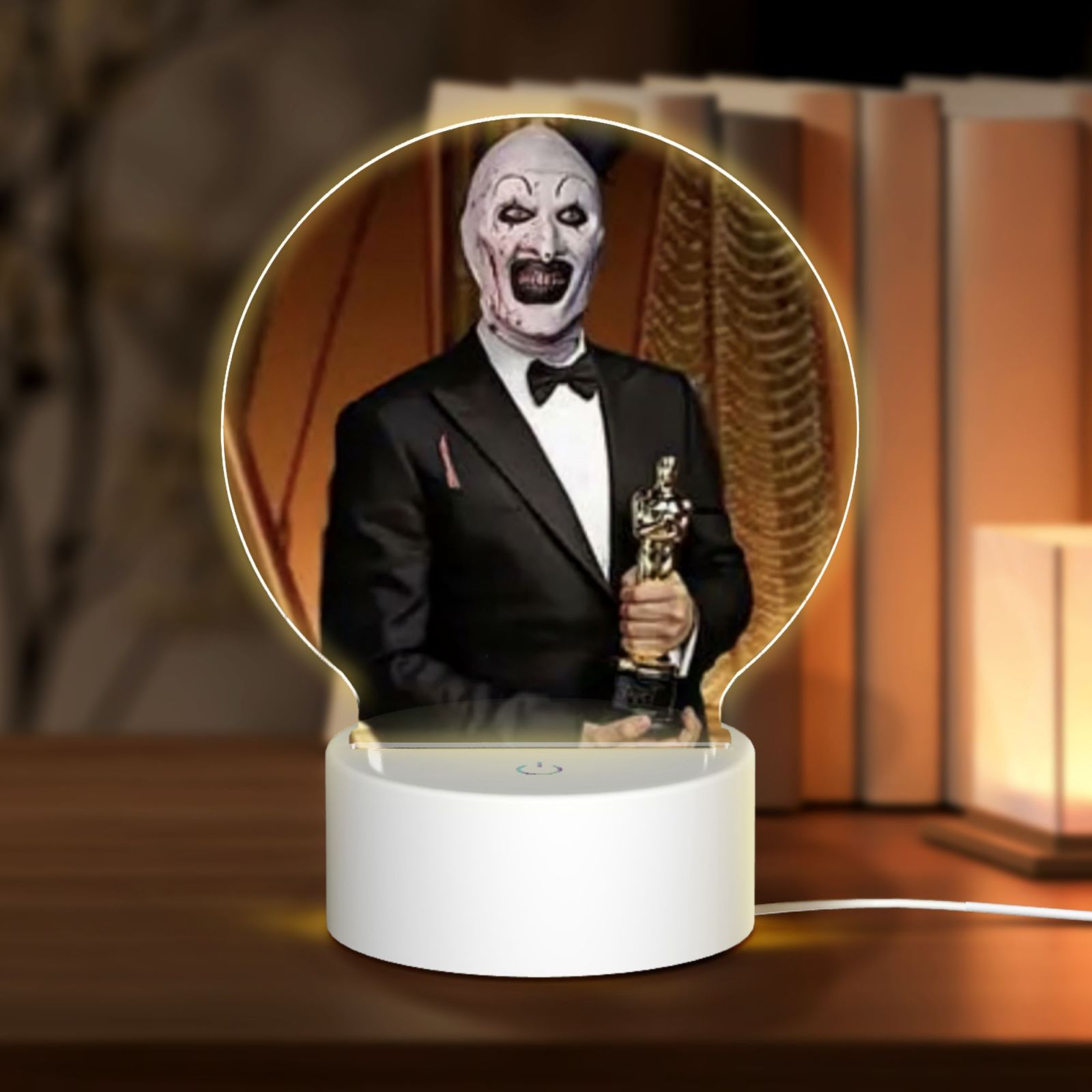 Terrifier Anime Round Acrylic Night Light Is Suitable For Rooms ...