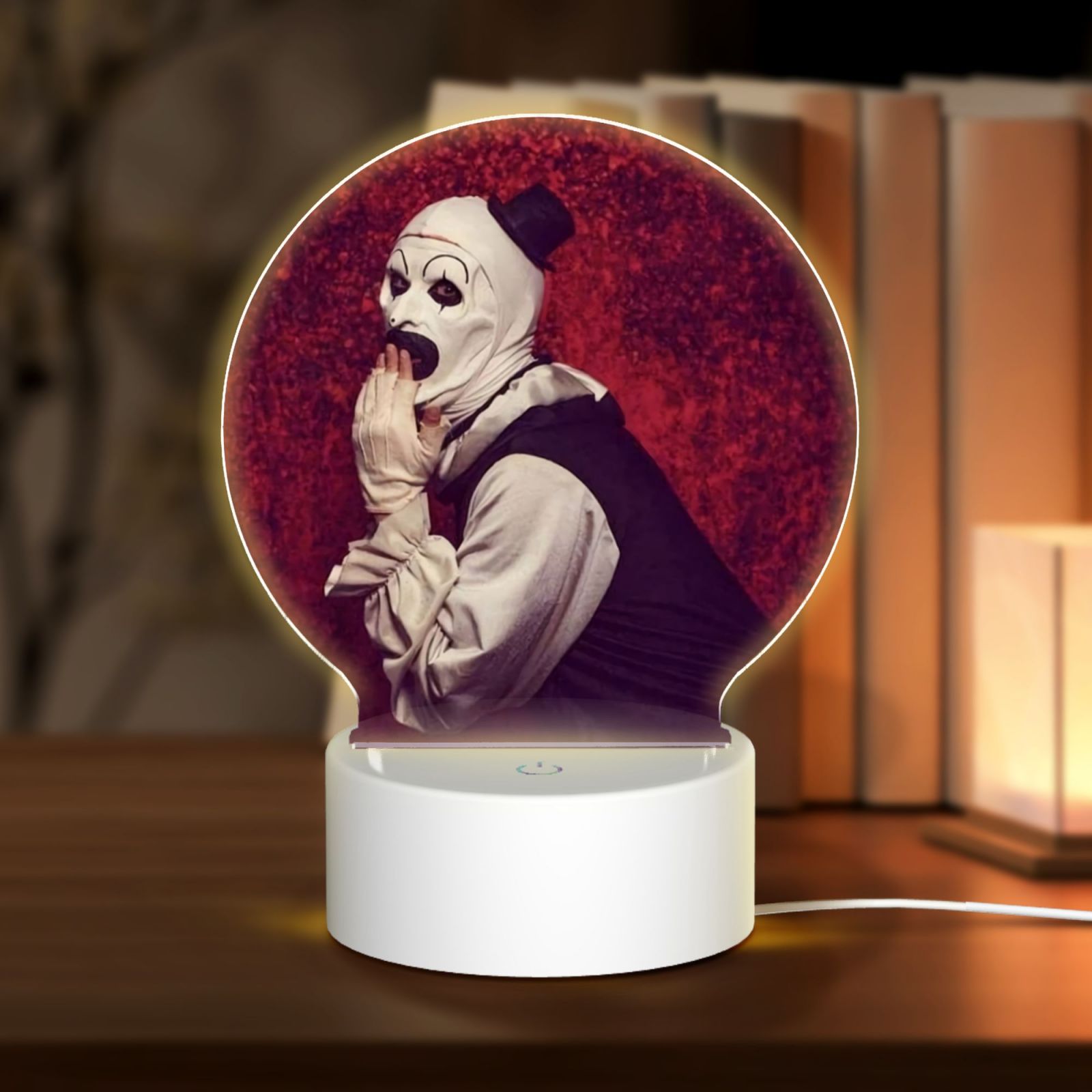 Terrifier Anime Round Acrylic Night Light Is Suitable For Rooms ...