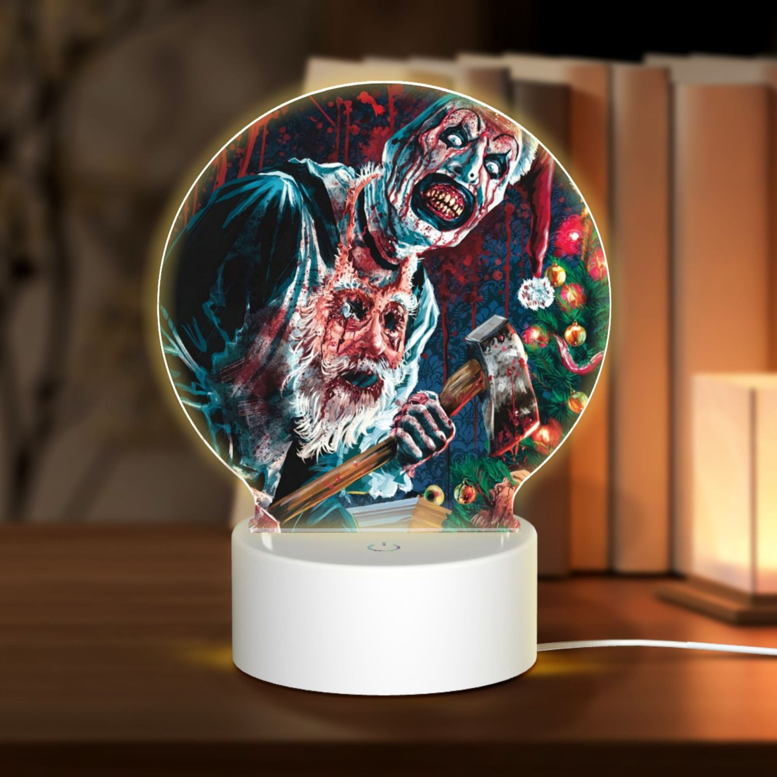 Terrifier Anime Round Acrylic Night Light Is Suitable For Rooms ...