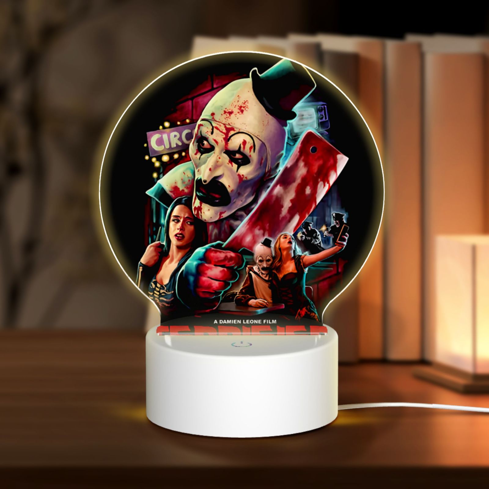 Terrifier Anime Round Acrylic Night Light Is Suitable For Rooms ...