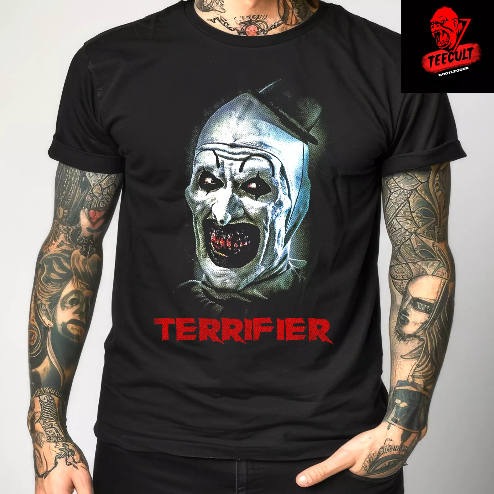 Terrifier "Art The Clown" Horror Movie Tee Unisex Heavy Cotton T-Shirt ...