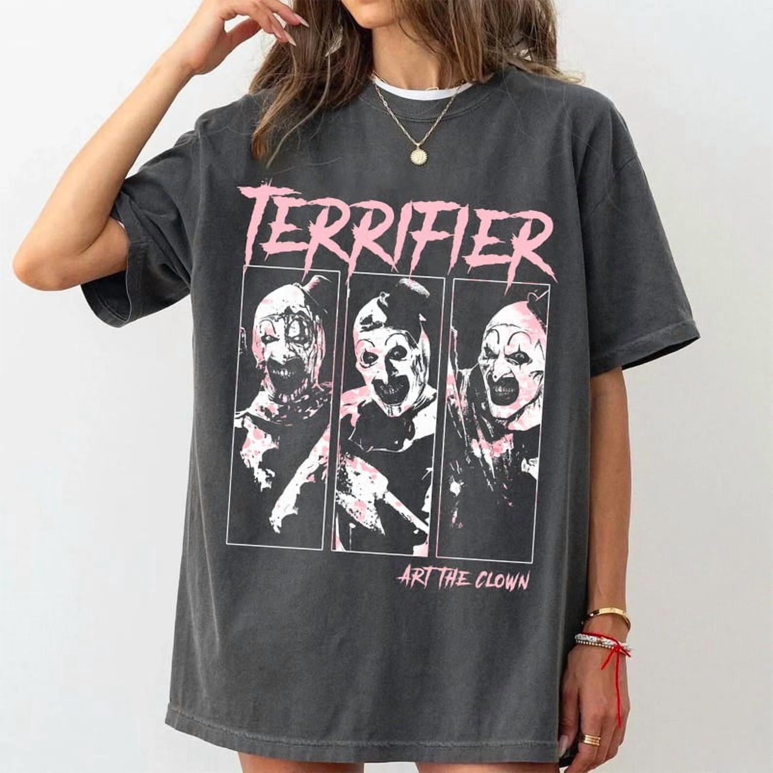 Terrifier Art The Clown Shirt, Horror Movie T-Shirt, Scary Clown Tee ...