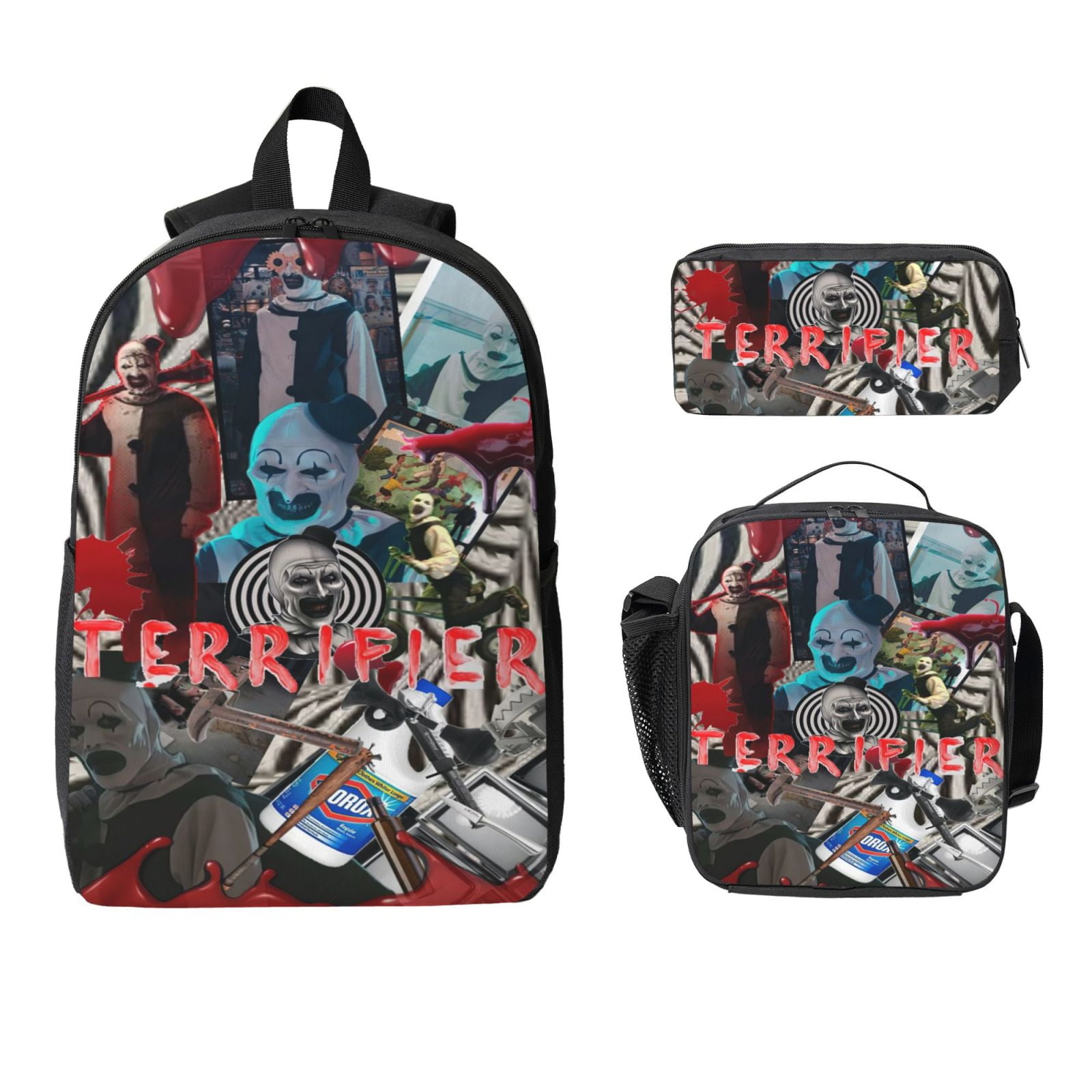 Terrifier Backpack Set with Insulated Lunch Bag and Case for Adults ...