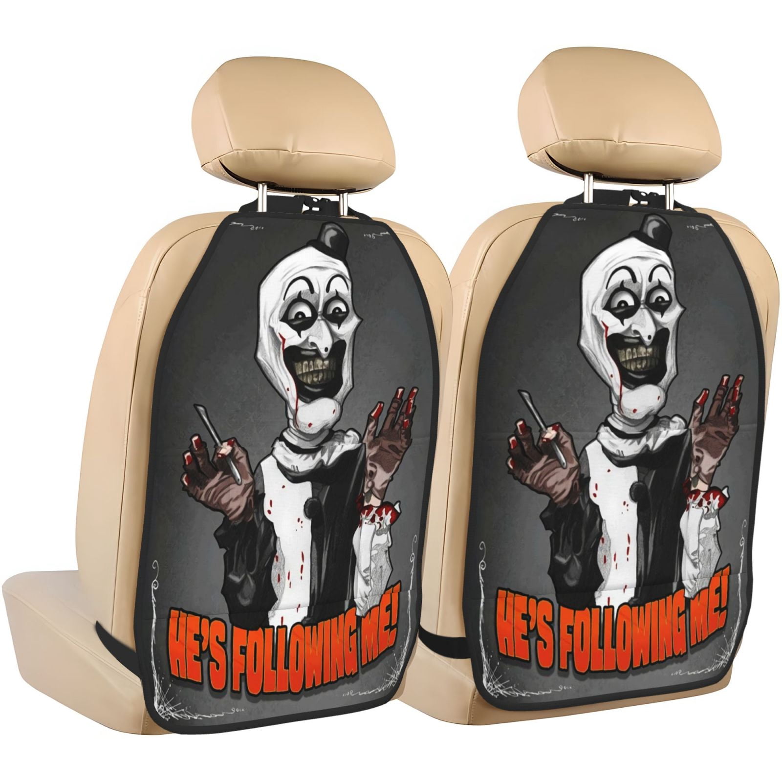 Terrifier Car Back Seat Organizer 2 Pack Anti-Kick Storage Mats with ...