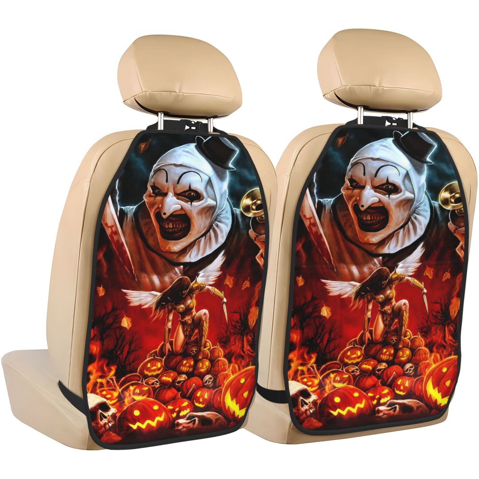 Terrifier Car Back Seat Organizer 2 Pack Anti-Kick Storage Mats with ...