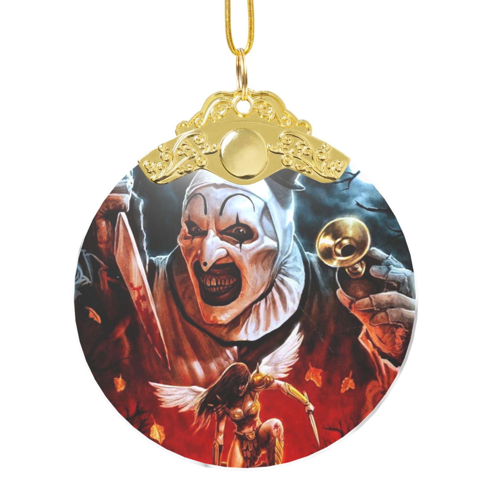 Terrifier Christmas Ornament Glass Round Pendant Christmas Hanging ...