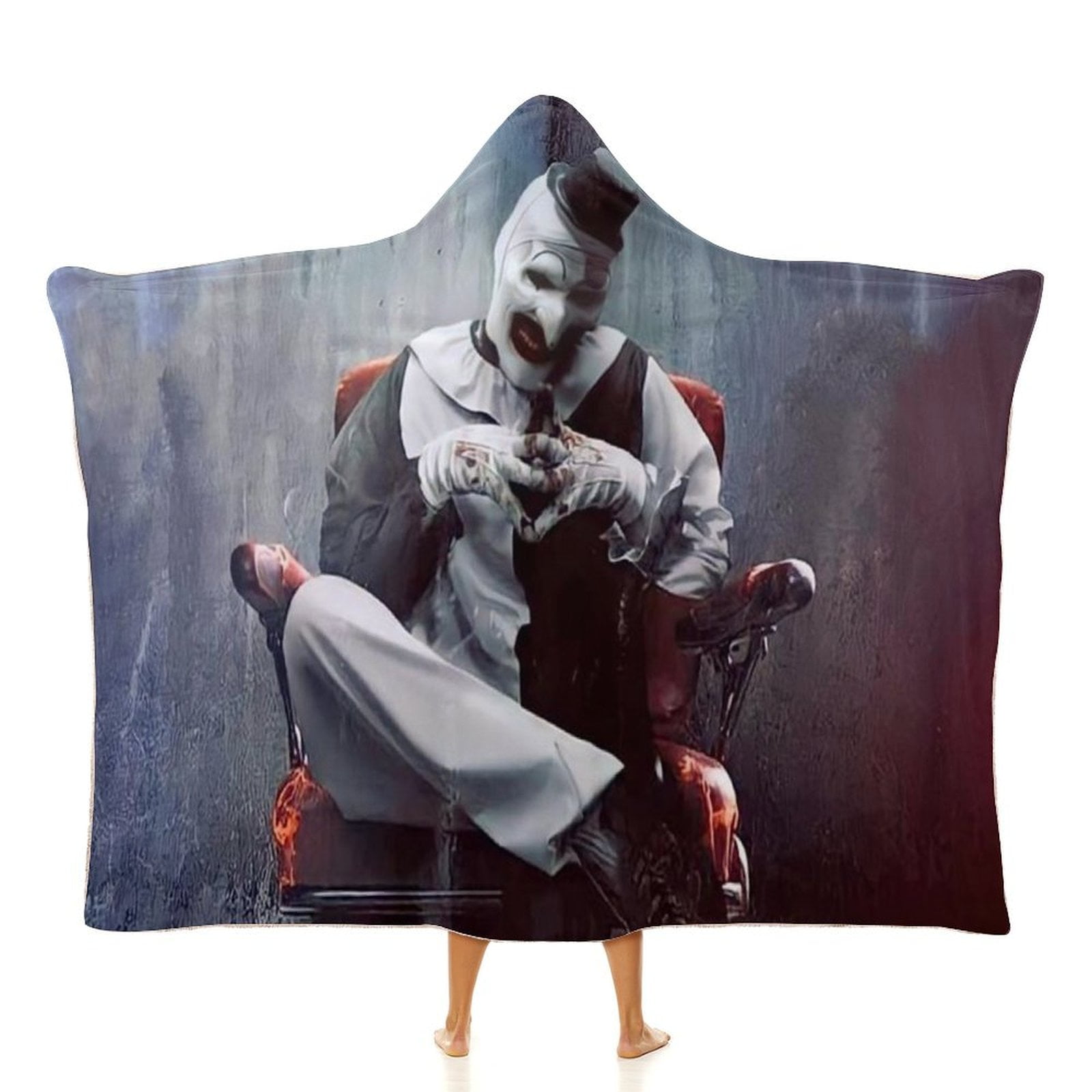 Terrifier Cloak Hooded Blanket Soft Wearable Blanket Hoodie Throw Cape ...