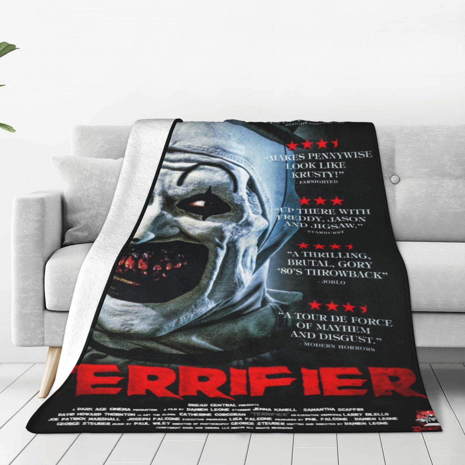 Terrifier Fleece Blanket Super Soft Warm Throw Blankets, Plush Cozy ...