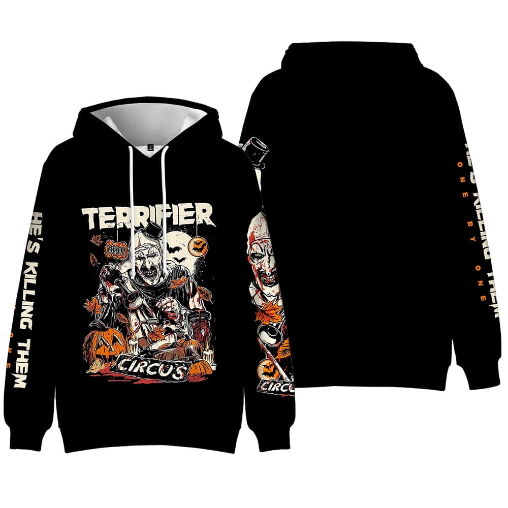 Terrifier Hoodie Halloween Horror Movie Merch For Women/Men Fashion Hip ...