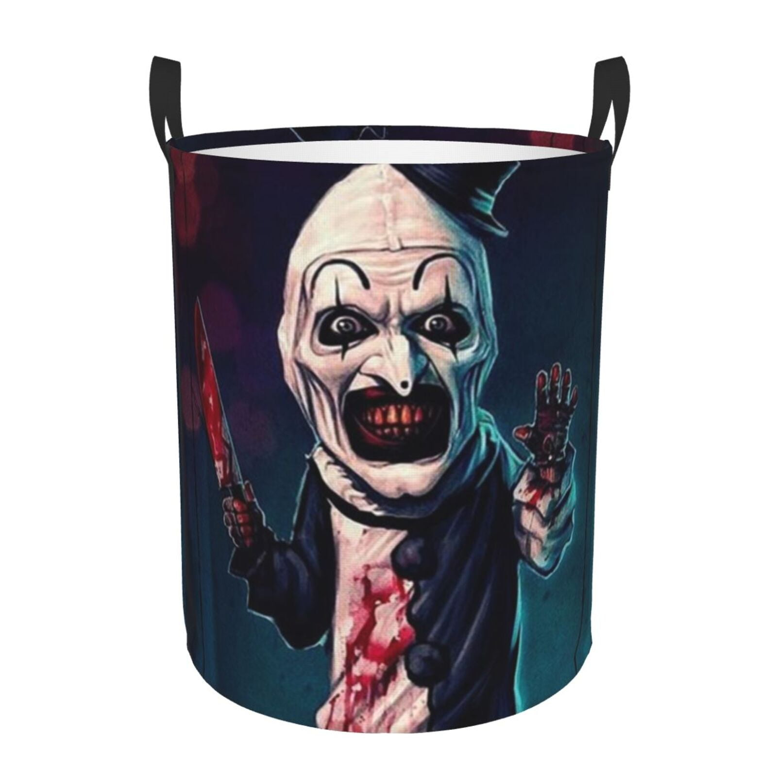 Terrifier Horror Clown Circular Laundry Hamper Large Storage Foldable ...