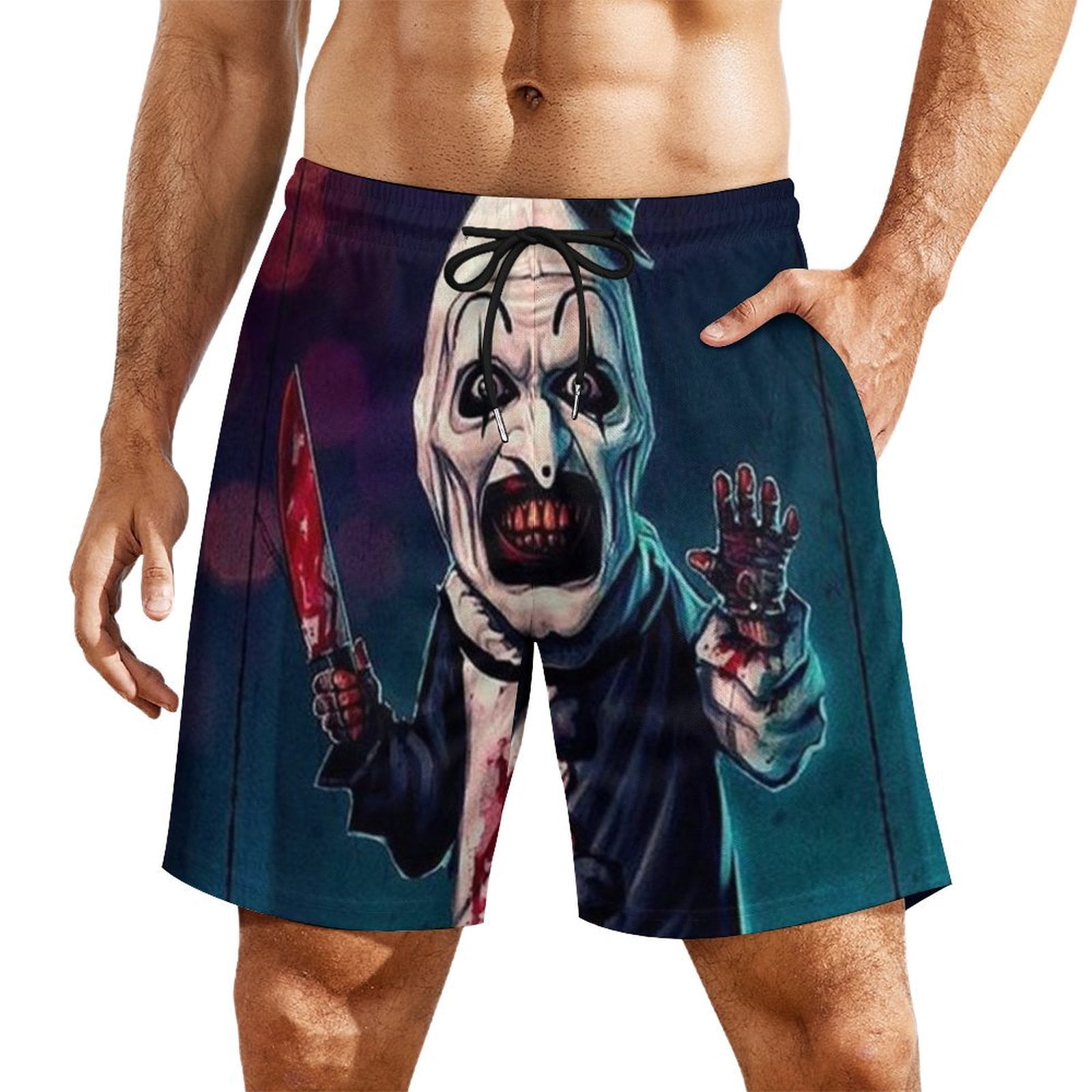 Terrifier Horror Clown Men's Board Shorts Swim Trunks Quick Dry Beach ...