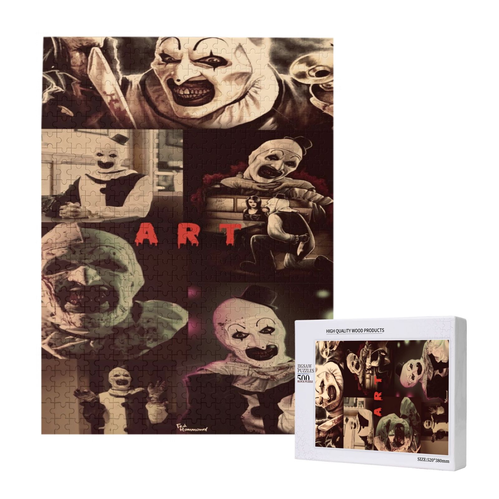 Terrifier Jigsaw Puzzle Interactive Brain Teaser Board Game for Adults ...