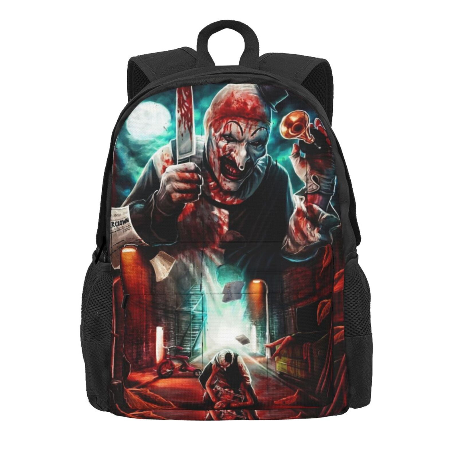 Terrifier Movie Backpack Adjustable Daypack Large Capacity School Bag ...