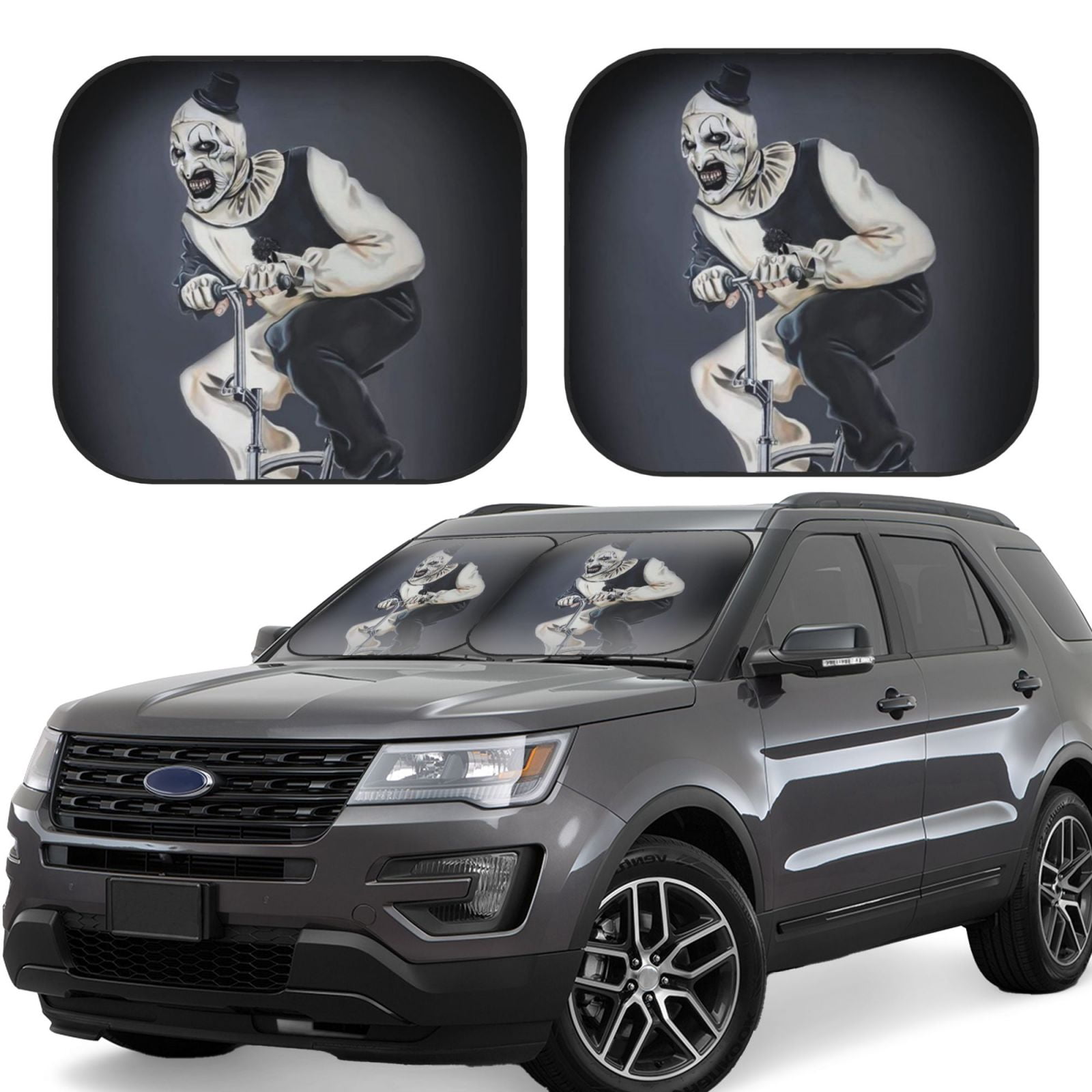 Terrifier Movie Clown Foldable Windshield Sun Shades Sunshade ...