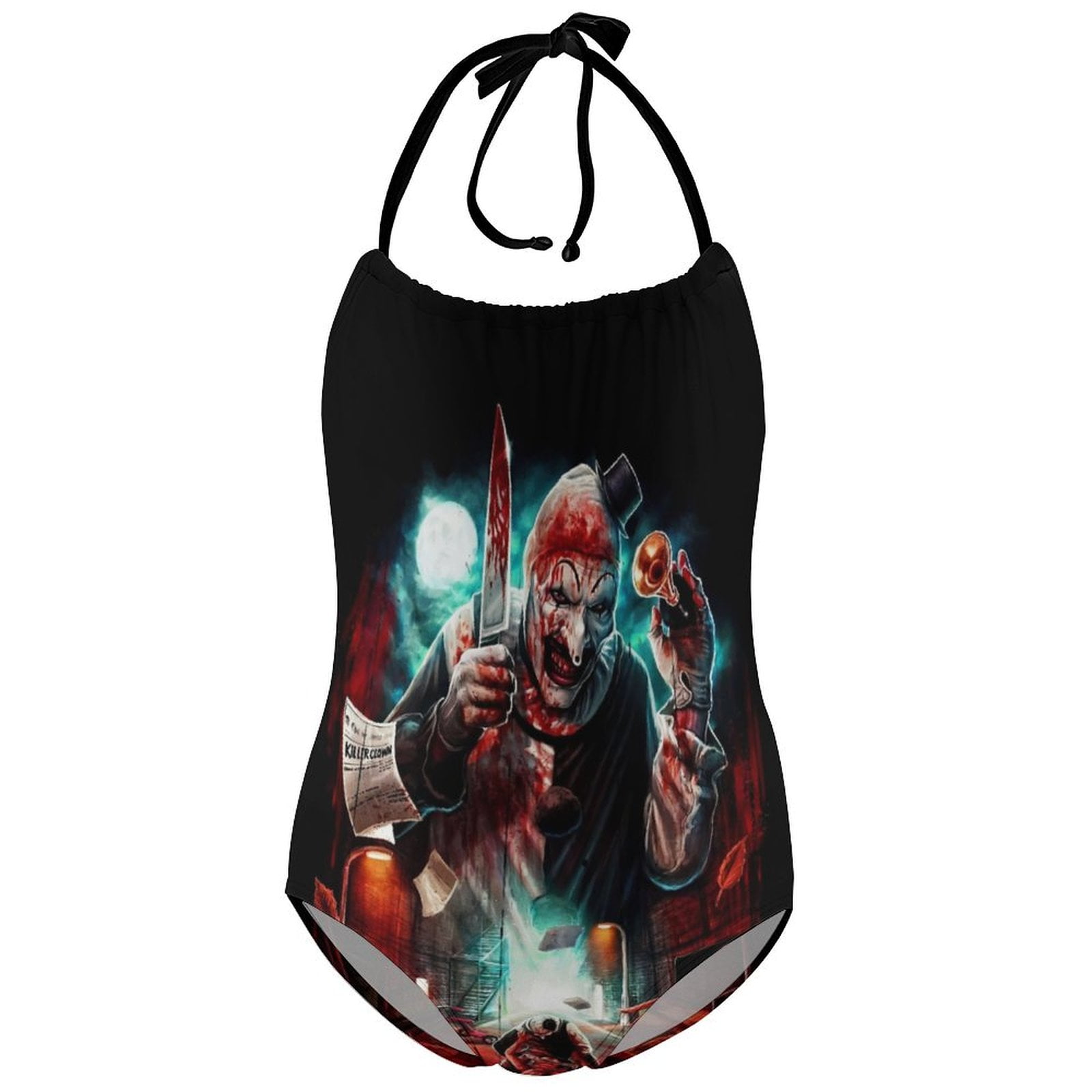Terrifier Movie Girls One-piece Swimsuit Summer Kid's Beach Swimwear ...
