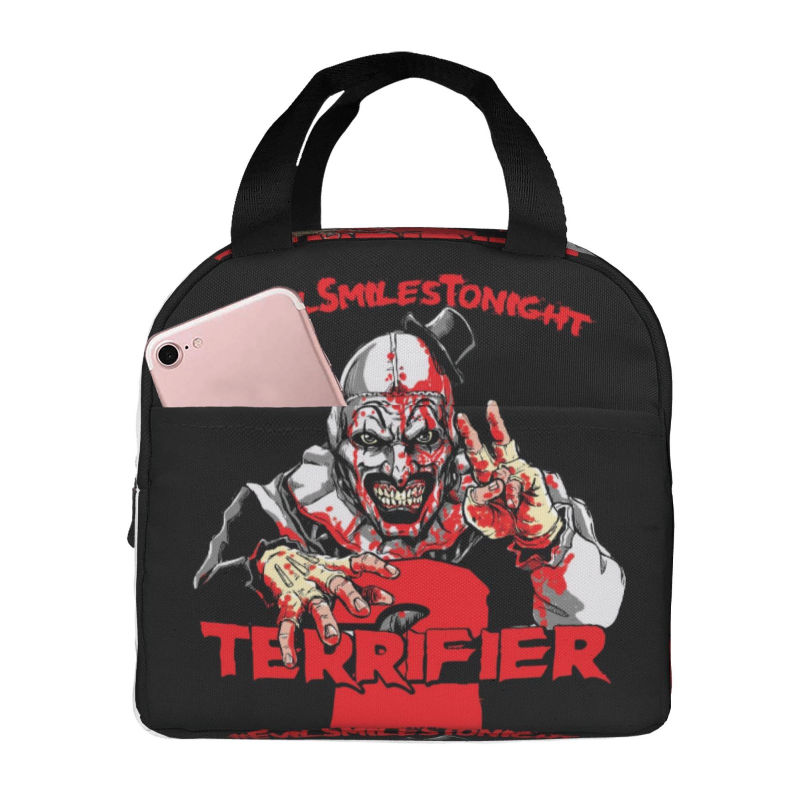 Terrifier Portable Lunch Bag, Insulated Lunch Box Reusable Cooler Lunch ...