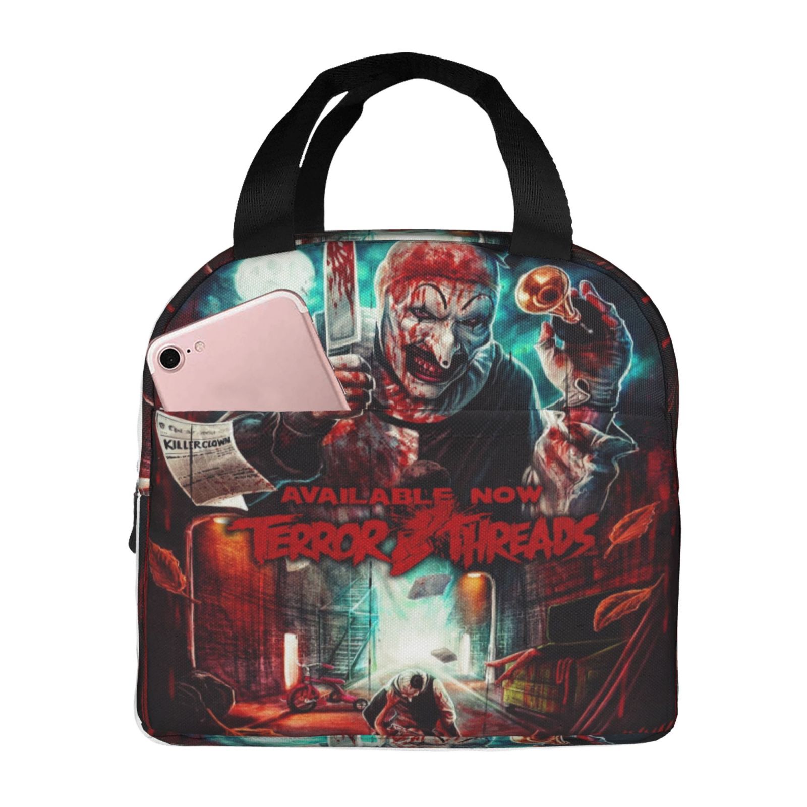 Terrifier Portable Lunch Bag, Insulated Lunch Box Reusable Cooler Lunch ...