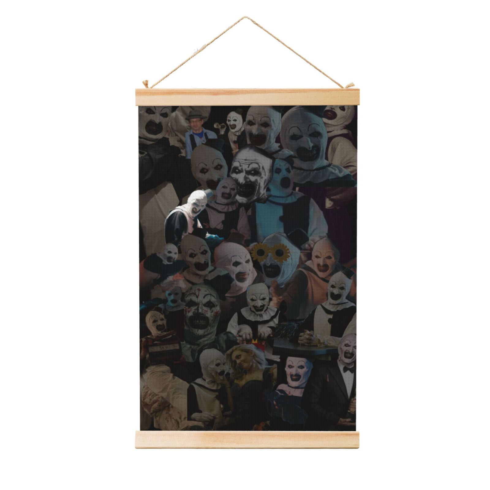 Terrifier Poster Canvas Wooden Shaft Hanging Poster Home Decor ...