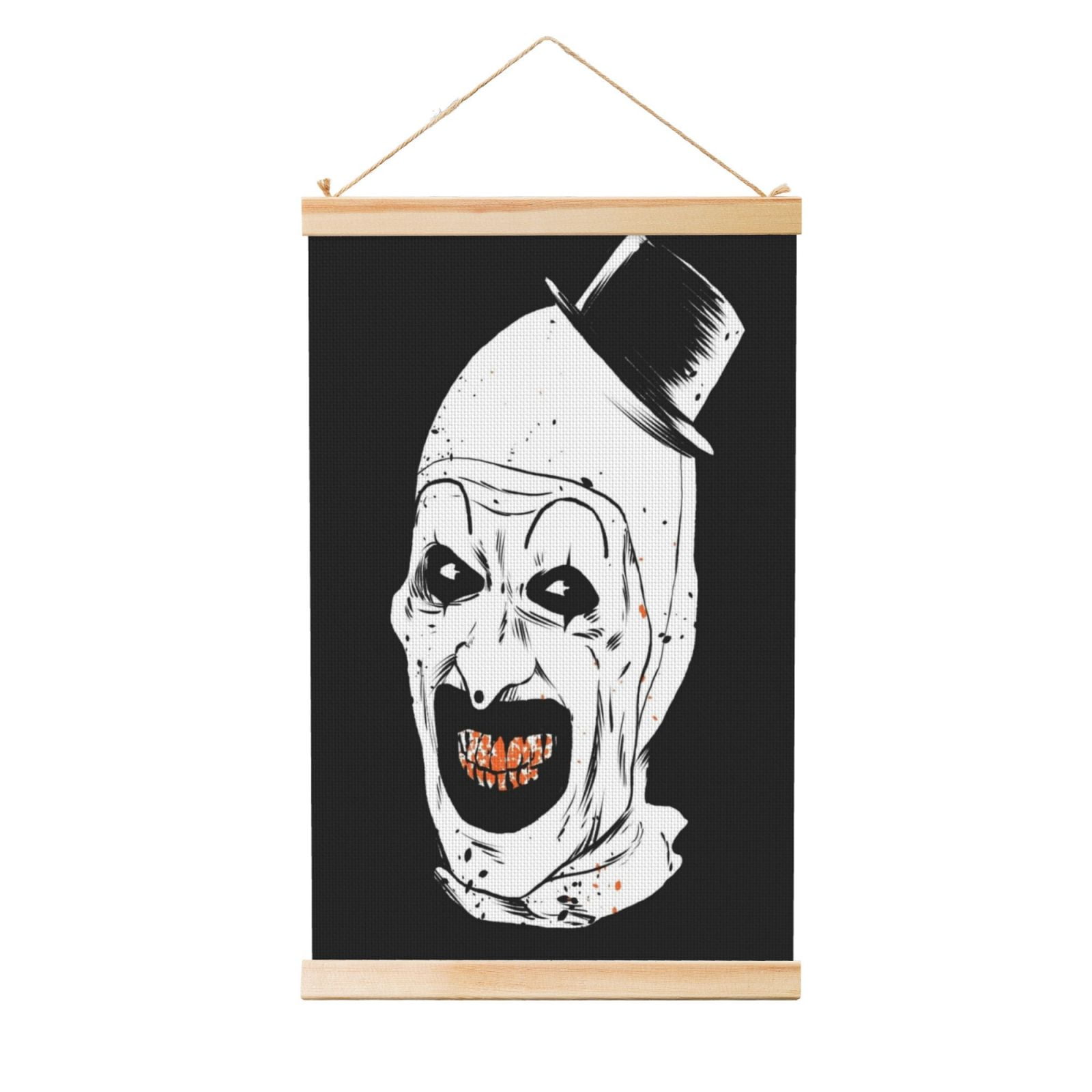 Terrifier Poster Canvas Wooden Shaft Hanging Poster Home Decor ...