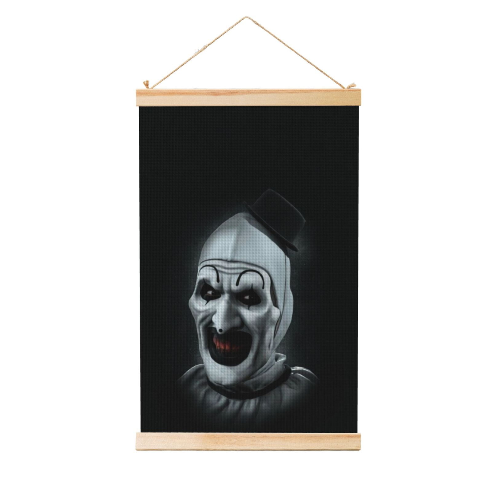 Terrifier Poster Canvas Wooden Shaft Hanging Poster Home Decor ...